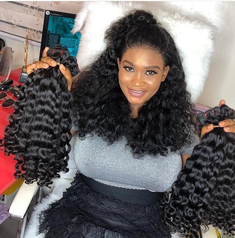 Raw Indian Curly Hair, 100% Unprocessed Raw Indian Temple Hair ...